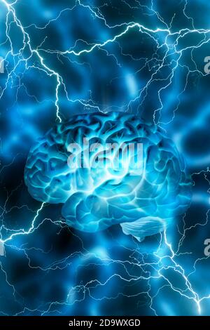 Neuroenhancement of human brain concept Stock Photo - Alamy