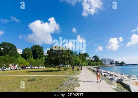 Sassnitz: beach promenade, Baltic Sea, Ostsee (Baltic Sea), Rügen ...