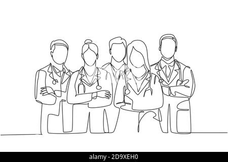 Continuous one line drawing of crossing hand on chest with heart shaped ...