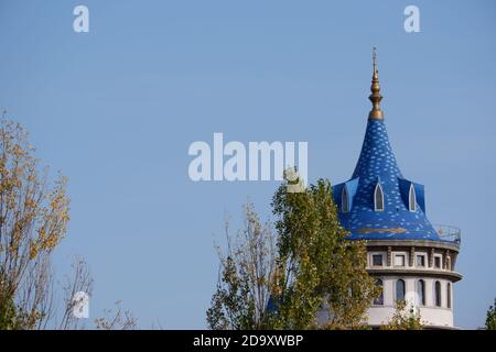 Fairytale Castle zoomed from distance Stock Photo - Alamy