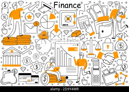 Business Financial Accounting Drawing Set Stock Vector Image & Art - Alamy