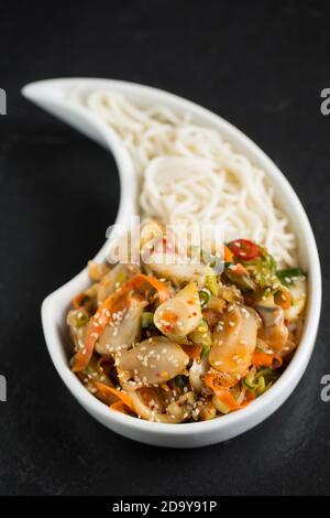 A homemade version of golbaengi muchim, which is a Korean dish for ...