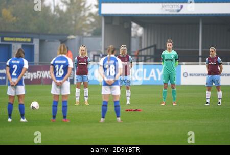 West Ham players during minute silence during the Premier League match ...