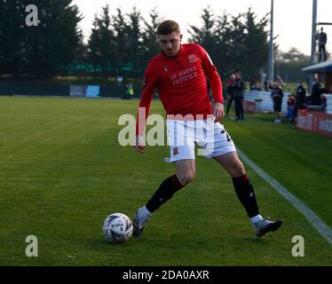 L-R Ryan Cooney of Morecambe FC (on loan from Burnley) and Aaron ...