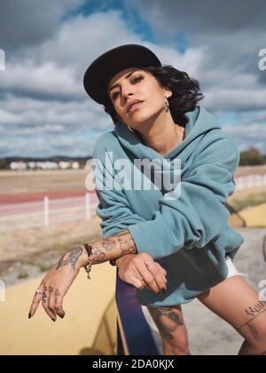 Anonymous woman typing on Her Laptop Stock Photo - Alamy