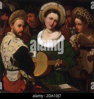 Callisto Piazza, Musical Group, painting in oil on panel, 1520-1529 ...