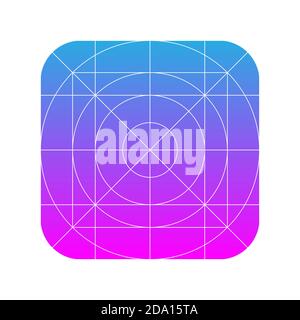 Application icon design grid template with guidelines vector collection ...