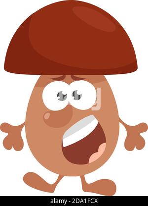 Funny crazy psilocybin magic mushroom seamless pattern.Vector hand ...