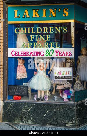Mannequin in dress. Children's mannequin in clothing store. Plastic ...