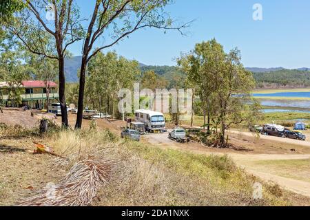 Kinchant Dam, Queensland, Australia - October 2019: Holidaymakers ...