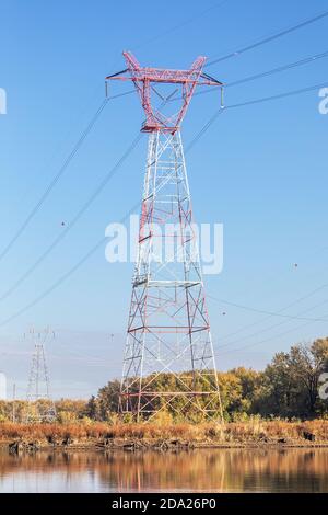 Utility Transmission Lines Crossing The Mississippi River Near
