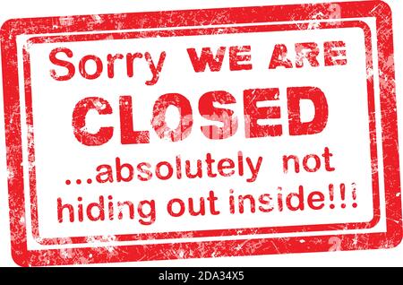 Grunge red order closed word rubber seal stamp on white background ...