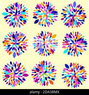Abstract geo background with colorful fireworks, random colored ...
