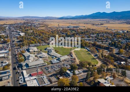 SUSANVILLE, CALIFORN, UNITED STATES - Nov 04, 2020: A quaint view down ...