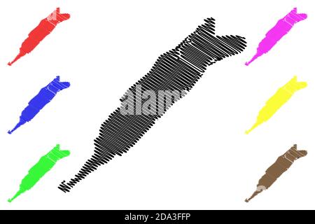Conakry map, capital city of Guinea. Municipal administrative area map ...