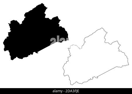 Madison County (North Carolina) outline map set Stock Vector Image ...