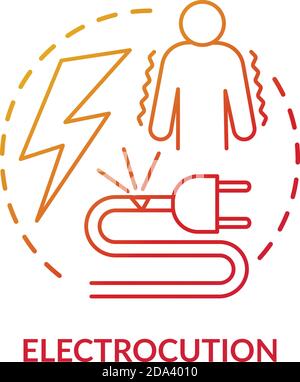 electrocution icon vector. Isolated contour symbol illustration Stock ...