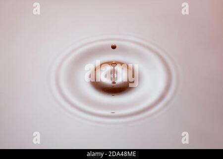 drop created splash with circle ripple Stock Photo - Alamy