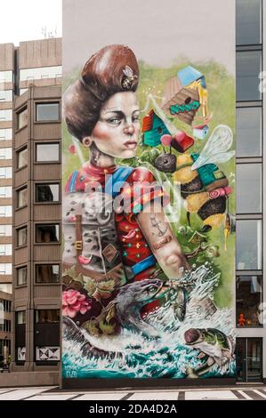 Mural by Nomad Clan on the Tempest Building in Liverpool city centre ...
