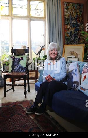 Author Jilly Cooper at her home, in the Cotswold village of Bisley ...