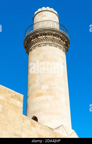 The minaret of the Beyler Mosque (1895) in the Old City (Icheri Sheher ...