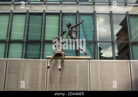Statue in front of the Lex building of the Council of the European ...