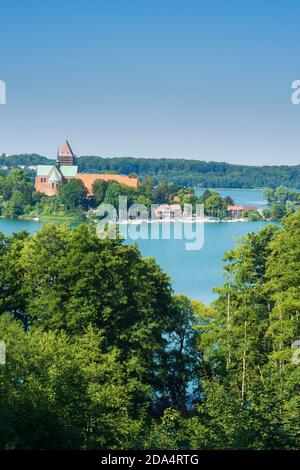 Cathedral and Ratzeburger lake, Ratzeburg, Schleswig-Holstein, Germany ...