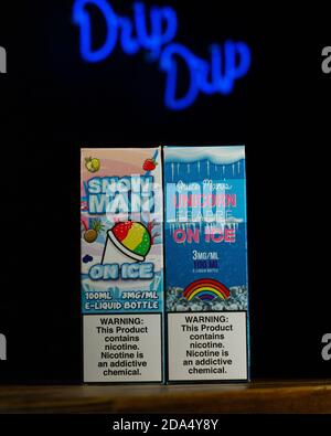 Ufa, Russia, Vape Shop, 3 July, 2019: E-liquid e-juice High vape for ...