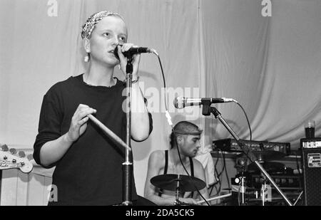 Marion Coutts and Andy Moor of Edinburgh post-punk band Dog Faced ...
