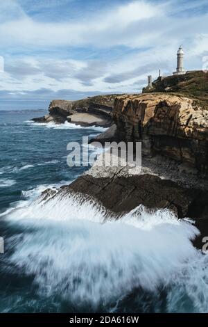 Lighthouse at cape Major. Santander. Spain Stock Photo - Alamy