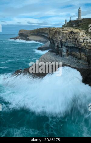 Lighthouse at cape Major. Santander. Spain Stock Photo - Alamy