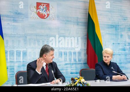 VILNIUS, LITHUANIA - Dec 02, 2015: President of Lithuania Dalia ...