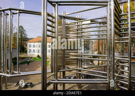 Modern clock at the International Museum of Horology in La Chaux-de ...