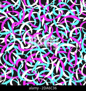Wavy lines, colorful print for girls and boys, vector abstract seamless ...