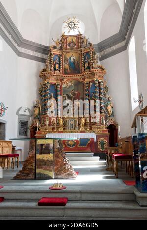 Switzerland, Valais, Wallis, Lötschental, Ferden, chalet, chalets ...