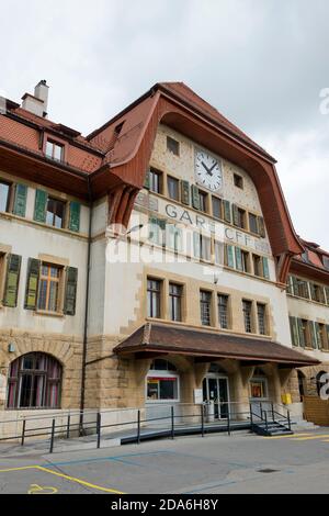 Switzerland, Vaud, Waadt, Vallorbe, gare international, Internationaler ...