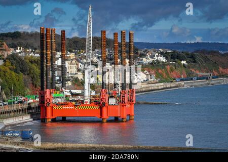 Wavewalker walking jack-up barge, seabed survey work for EDF energy ...