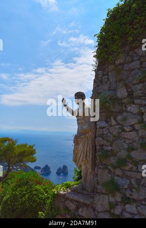 panorama of Capri island from Monte Solaro, in Anacapri, june 10, 2015 ...