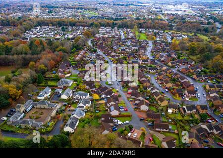 Aerial view of Mid Calder, West Lothian, Scotland Stock Photo - Alamy
