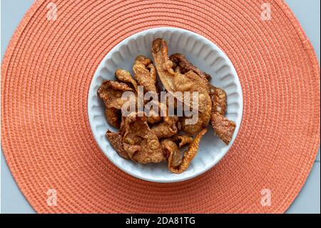 Fried Chicken Skins Stock Photo - Alamy