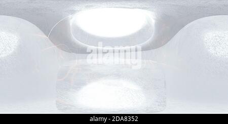 360 equi rectangular panorama modern futuristic abstract white render ...