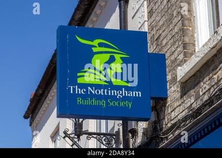 The Nottingham Building Society sign and logo Stock Photo - Alamy