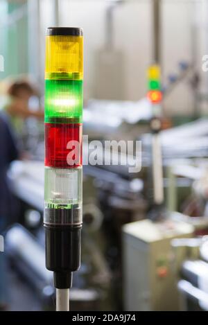 Workers in the plant for the production of polyethylene during the ...