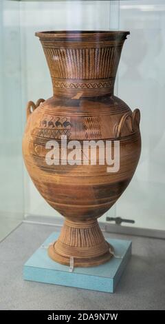 Exhibits of the archeological museum of Eretria Stock Photo - Alamy