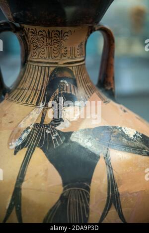 Exhibits of the archeological museum of Eretria Stock Photo - Alamy