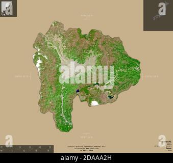 Yamanashi, prefecture of Japan. High resolution satellite map ...