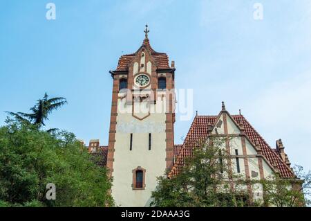 Qingdao / China - August 5, 2015: Old style German colonial buildings ...