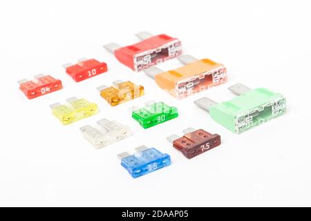 fuses in the car electrical system Stock Photo - Alamy