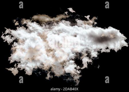 White Cloud Isolated on Black Background Stock Photo - Alamy