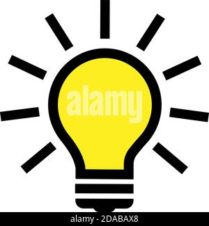 Light bulb symbol. Electricity, innovation, idea vector Stock Vector Image & Art - Alamy